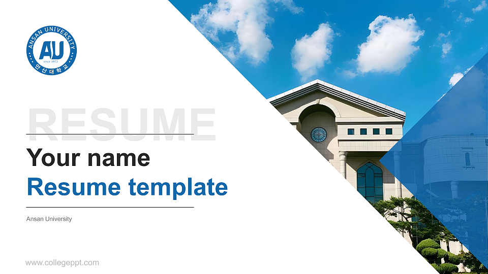 Ansan University Resume PPT Template_CollegePPT