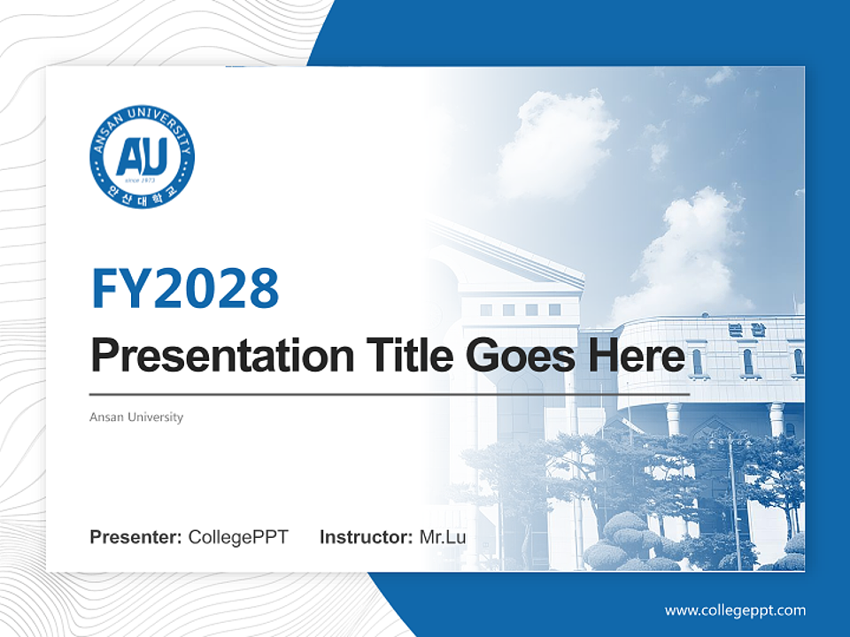 Ansan University Academic Presentation/Research Findings Report PPT ...