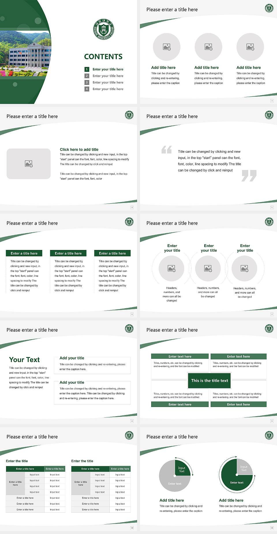 Daewon University College Course/Courseware Creation PPT Template ...