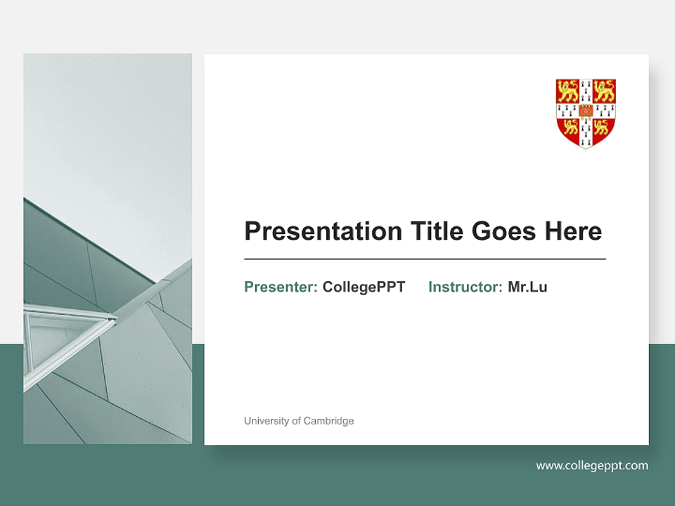 University of Cambridge General Purpose PPT Template_CollegePPT