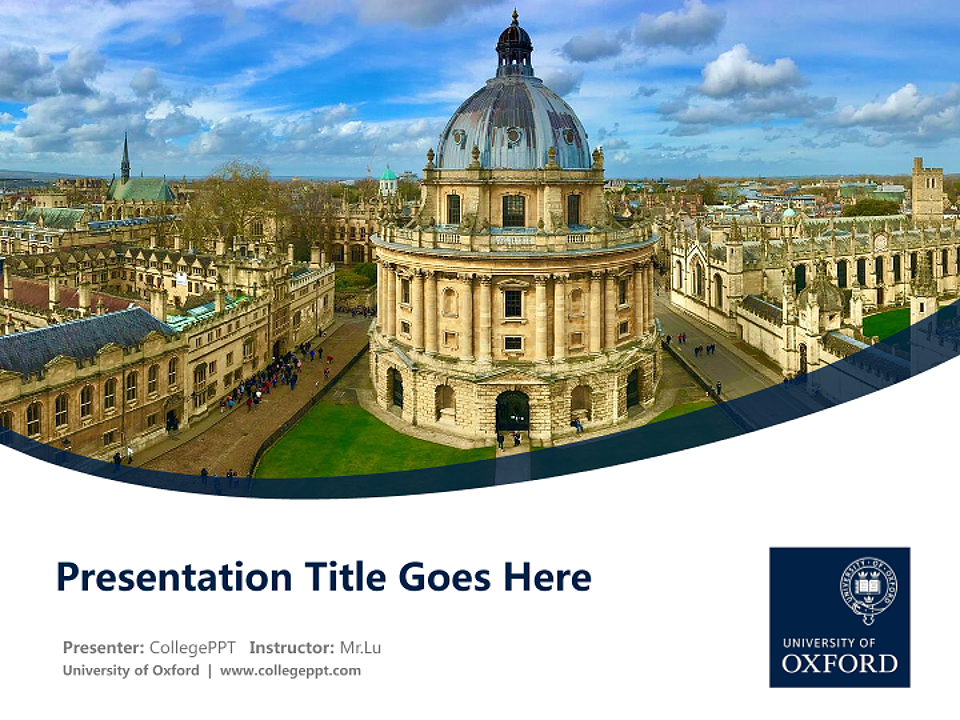 University of Oxford Course/Courseware Creation PPT Template_CollegePPT