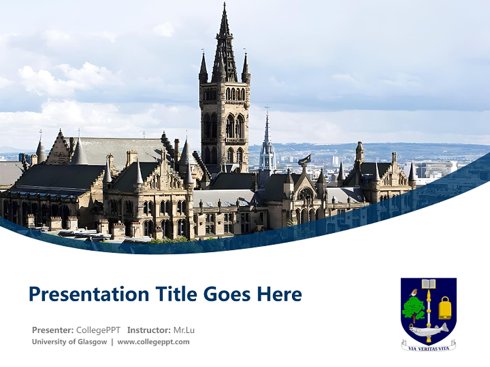 University of Glasgow Course/Courseware Creation PPT Template_CollegePPT