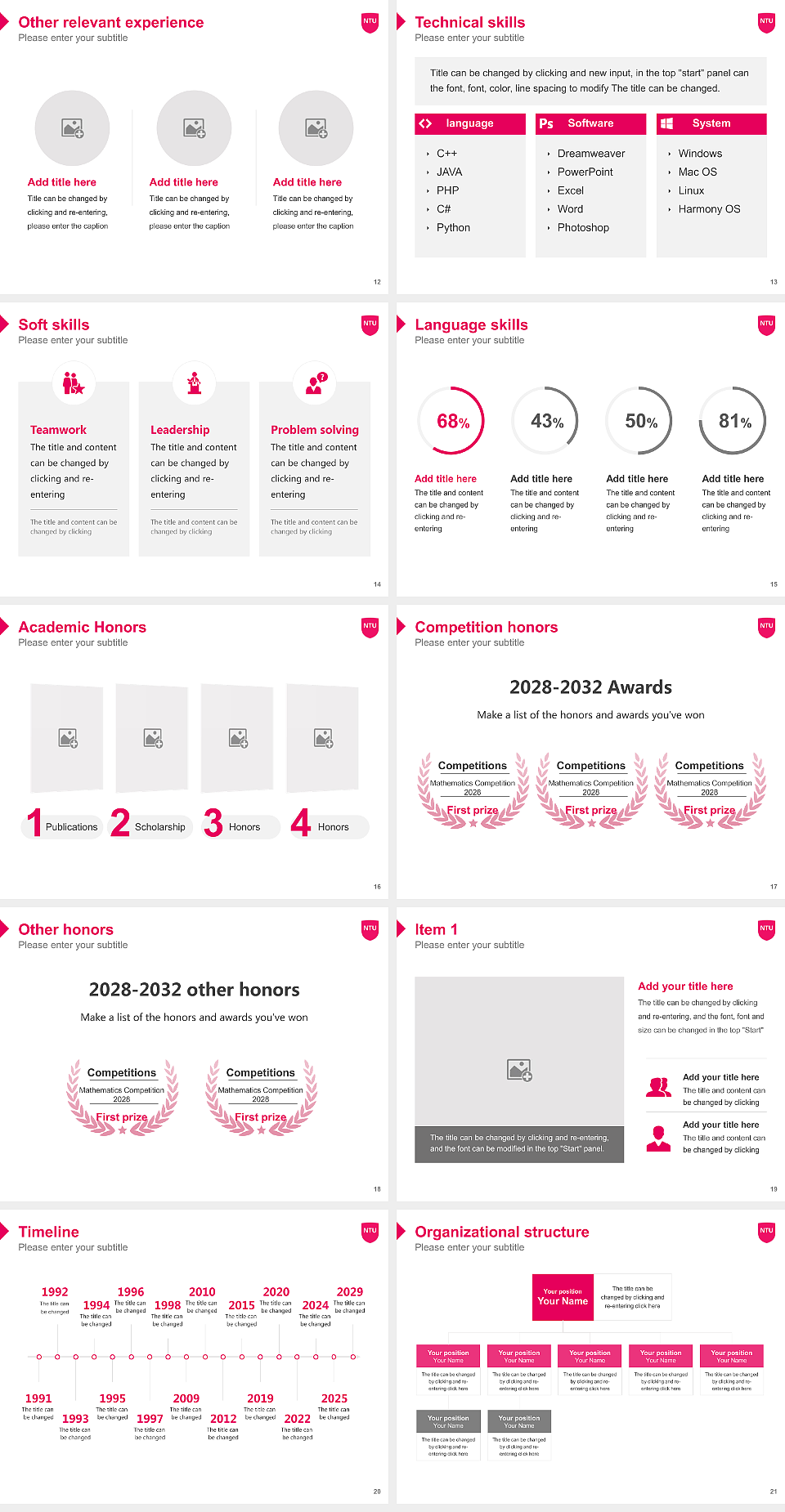 Nottingham Trent University Resume PPT Template_CollegePPT