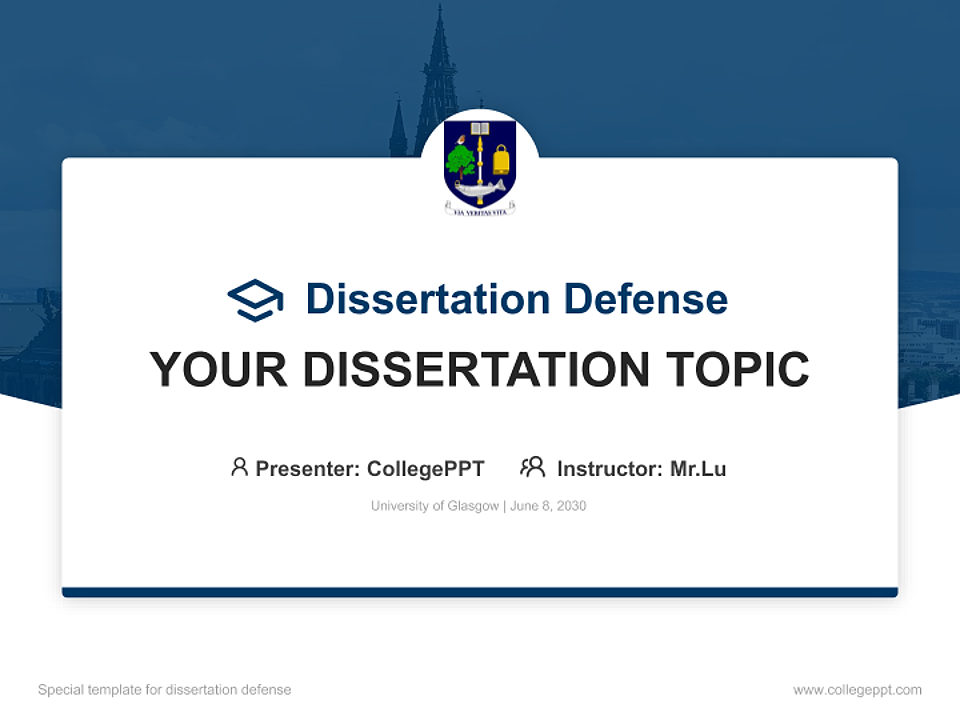 University of Glasgow Graduation Thesis Defense PPT Template_CollegePPT