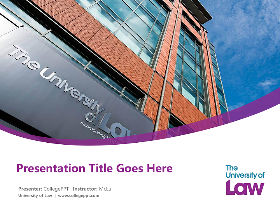 University of Law Course/Courseware Creation PPT Template_CollegePPT
