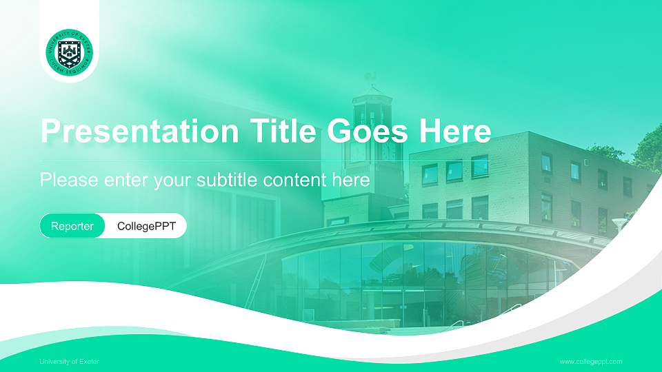 University of Exeter Lecture Sharing and Networking Event PPT Template ...