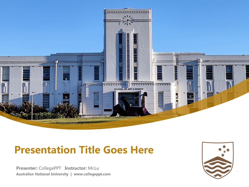 Australian National University Course/Courseware Creation PPT Template ...