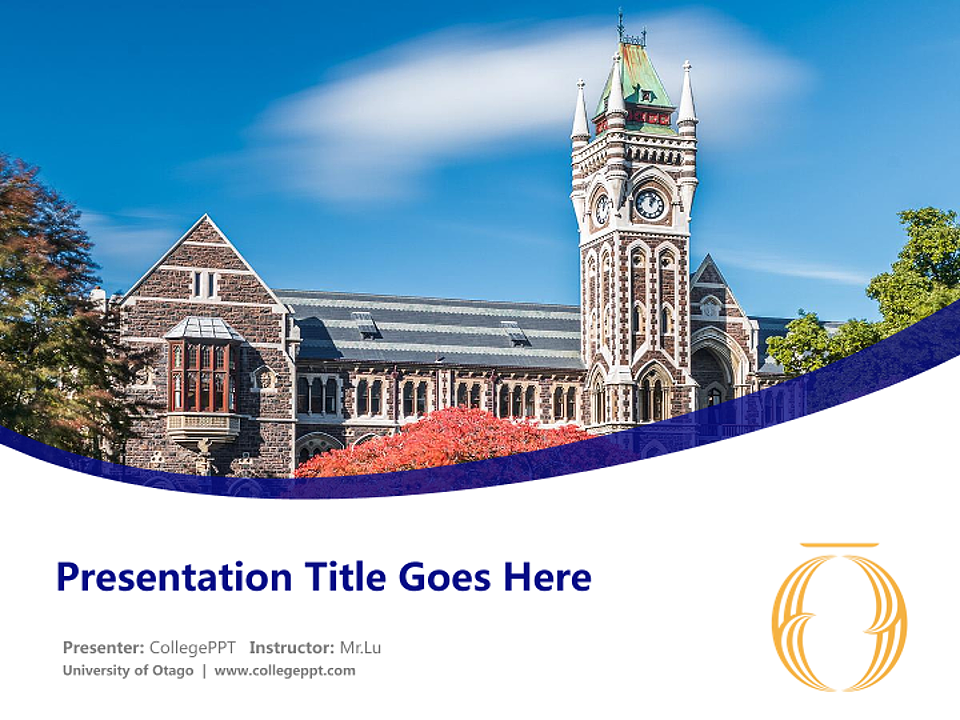 University of Otago Course/Courseware Creation PPT Template_CollegePPT