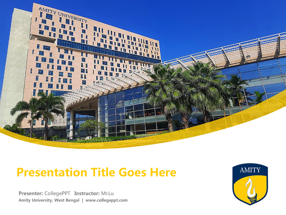 Amity University, West Bengal Course/Courseware Creation PPT Template ...