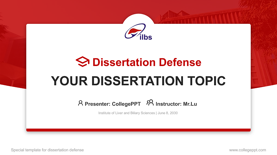 Institute of Liver and Biliary Sciences Graduation Thesis Defense PPT ...