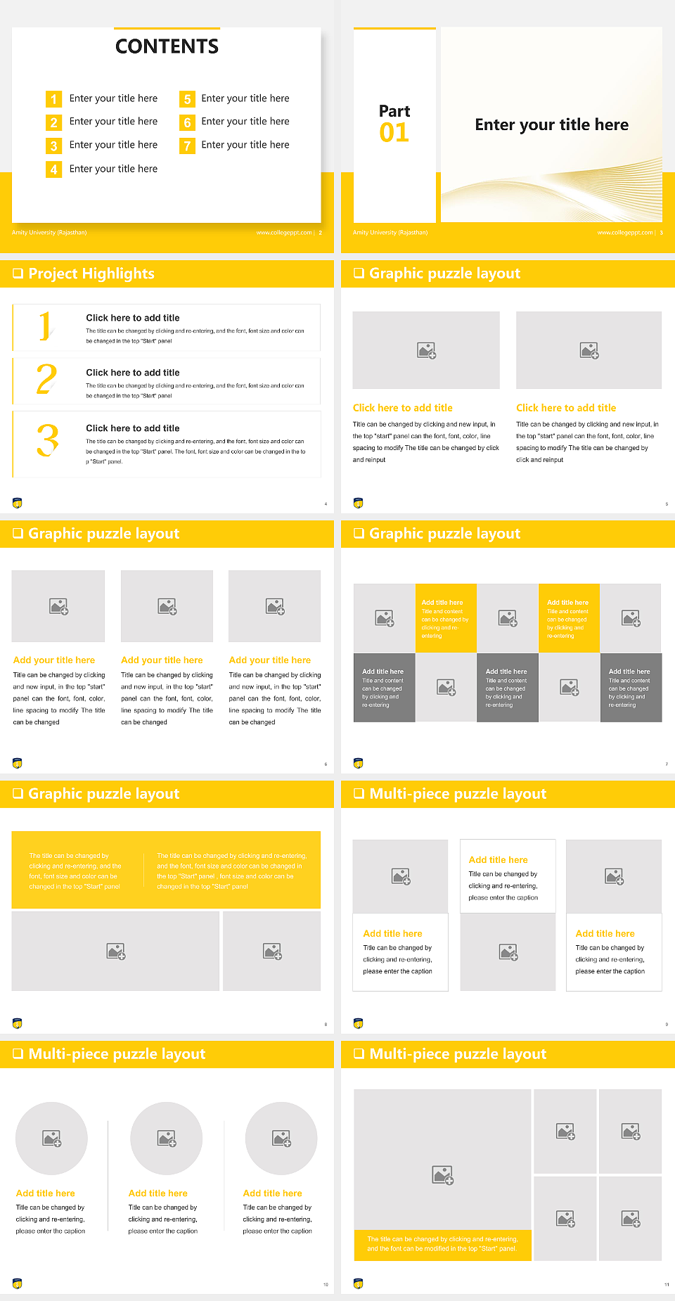 Amity University (Rajasthan) General Purpose PPT Template_CollegePPT