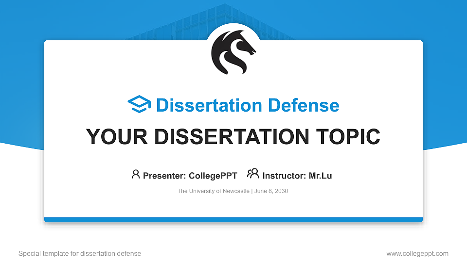 The University of Newcastle Graduation Thesis Defense PPT Template ...