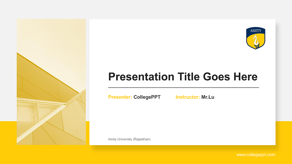 Amity University (Rajasthan) General Purpose PPT Template_CollegePPT