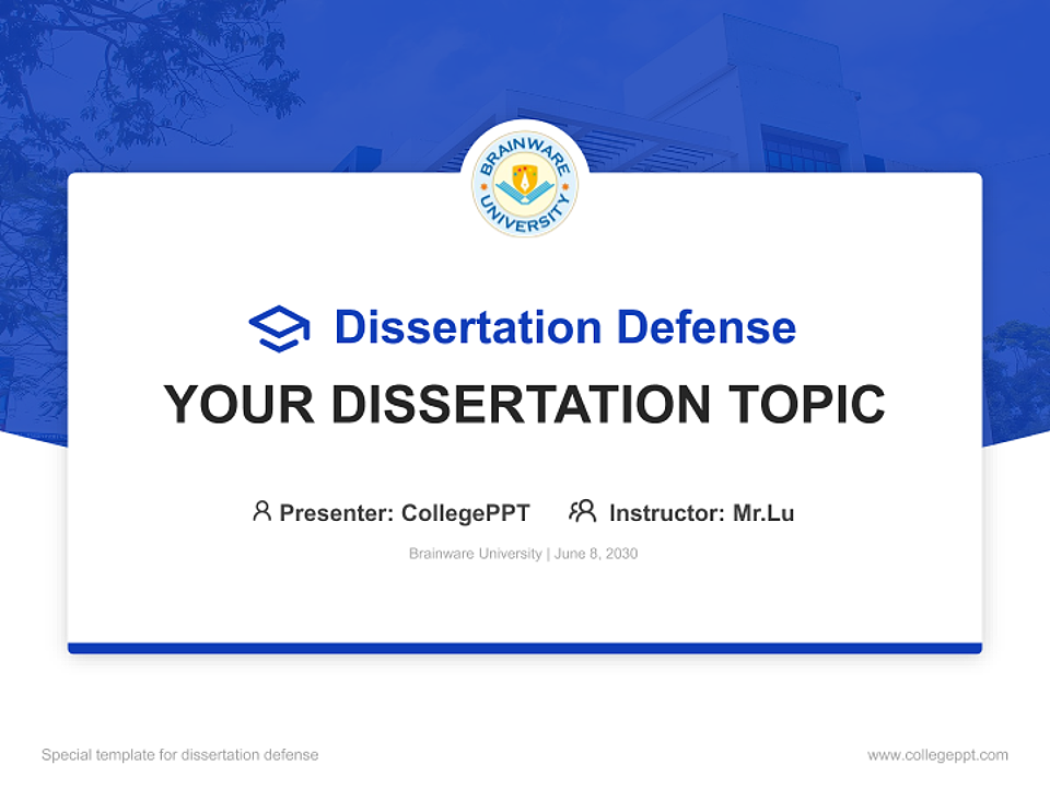 Brainware University Graduation Thesis Defense PPT Template_CollegePPT