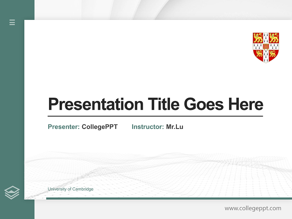 University of Cambridge Thesis Proposal/Graduation Defense PPT Template ...