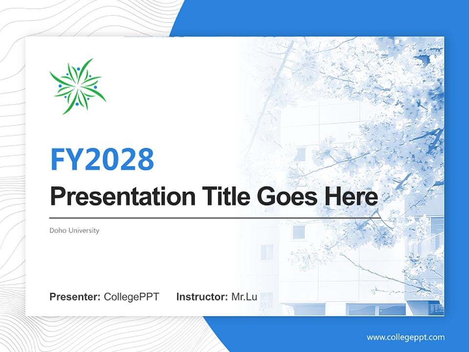 Doho University Academic Presentation/Research Findings Report PPT ...