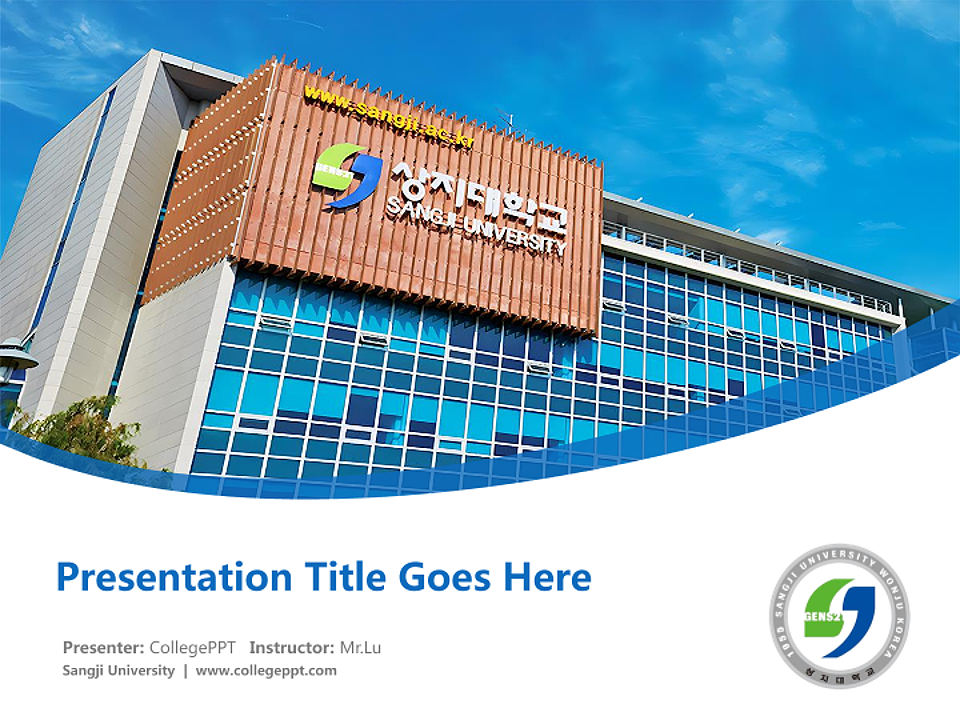 Sangji University Course/Courseware Creation PPT Template_CollegePPT