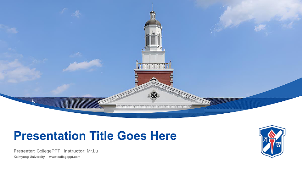 Keimyung University Course/Courseware Creation PPT Template_CollegePPT
