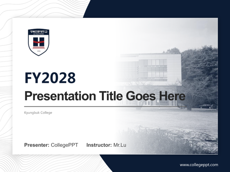 Kyungbuk College Academic Presentation/Research Findings Report PPT ...