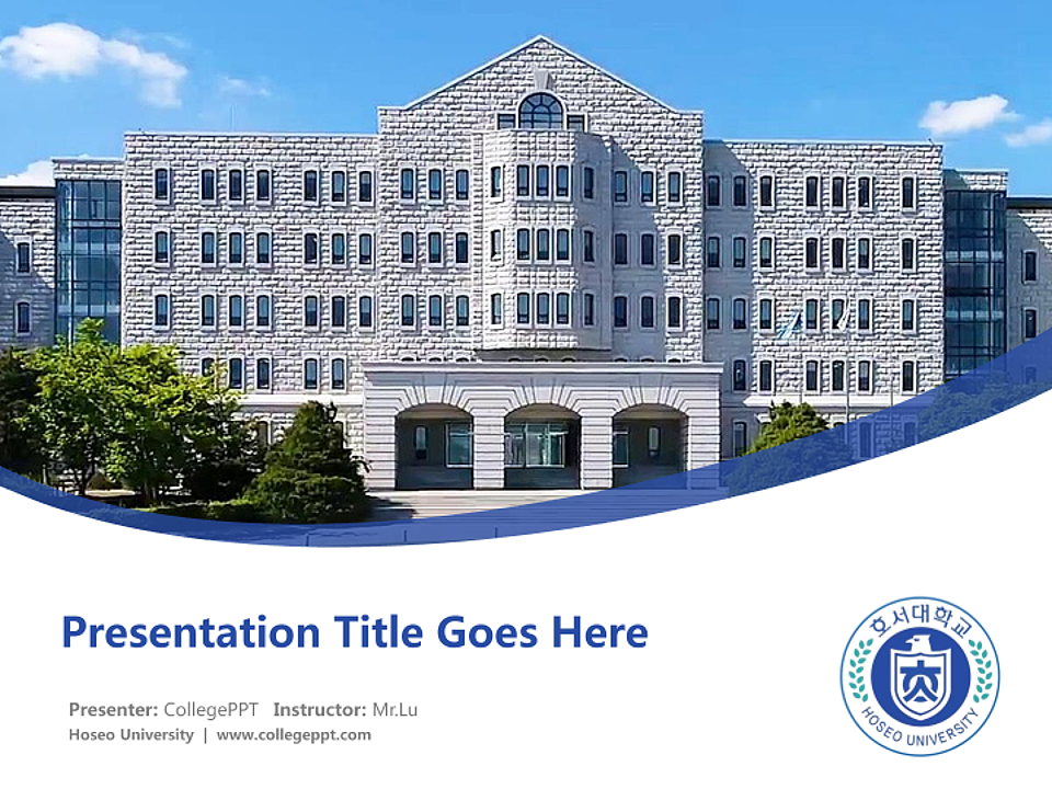 Hoseo University Course/Courseware Creation PPT Template_CollegePPT