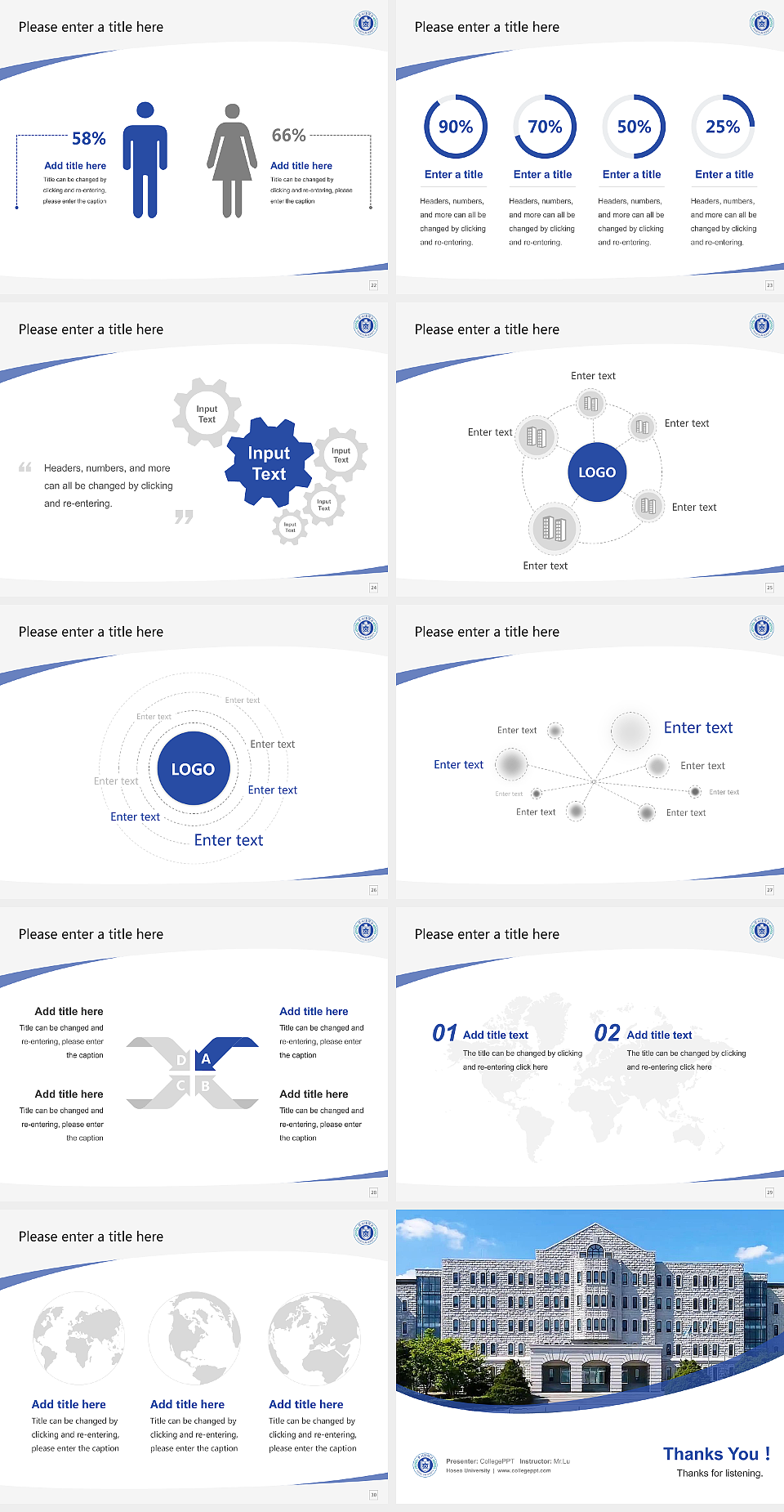 Hoseo University Course/Courseware Creation PPT Template_CollegePPT