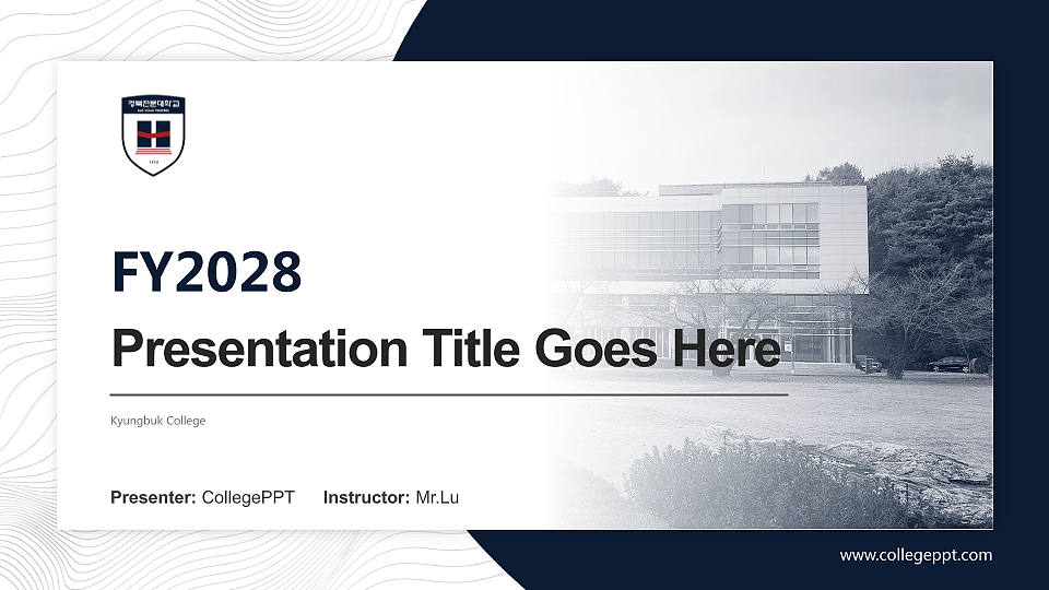 Kyungbuk College Academic Presentation/Research Findings Report PPT ...