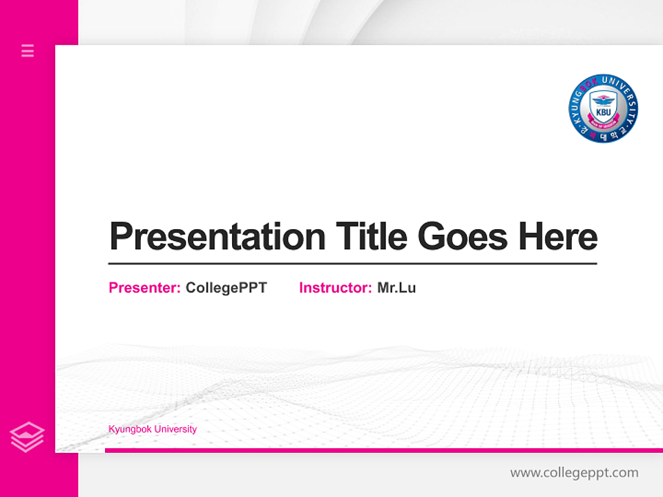 Kyungbok University Thesis Proposal/Graduation Defense PPT Template ...