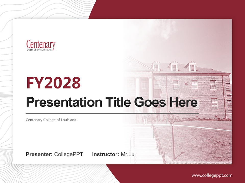 Centenary College of Louisiana Academic Presentation/Research Findings Report PPT Template ...