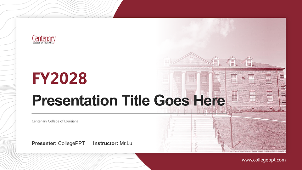Centenary College of Louisiana Academic Presentation/Research Findings Report PPT Template ...