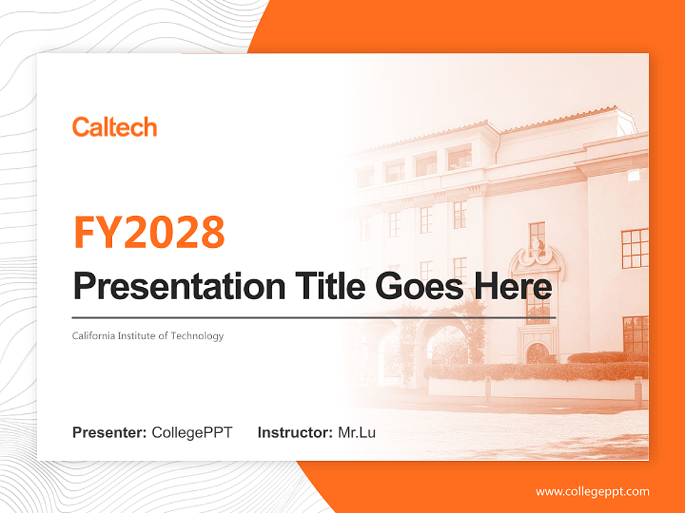 California Institute of Technology Academic Presentation/Research ...