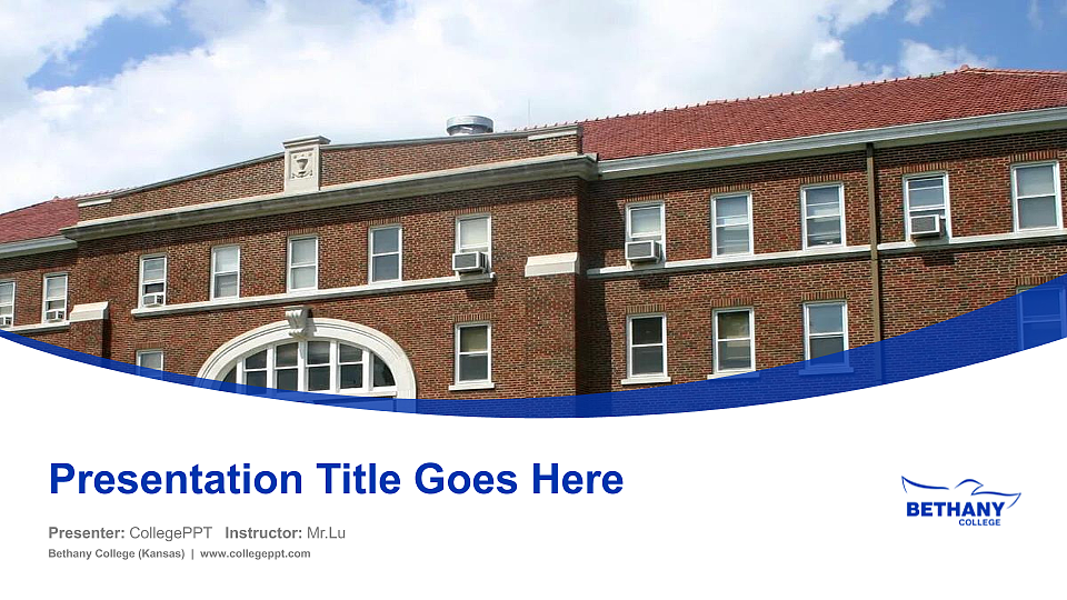 Bethany College (Kansas) Course/Courseware Creation PPT Template_CollegePPT