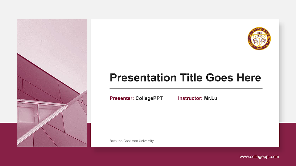 Bethune-Cookman University General Purpose PPT Template_CollegePPT