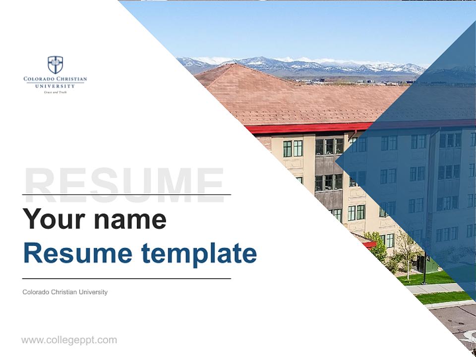 Colorado Christian University Resume PPT Template_CollegePPT