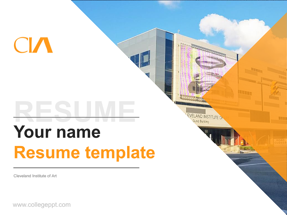 Cleveland Institute of Art Resume PPT Template_CollegePPT