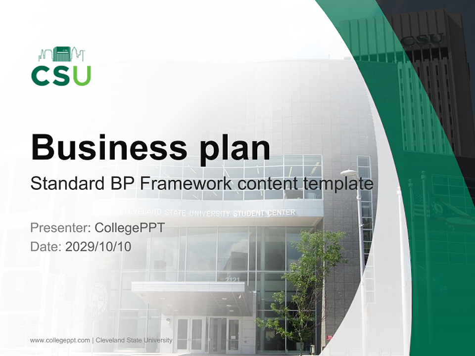 Cleveland State University Competition/Entrepreneurship Contest PPT ...