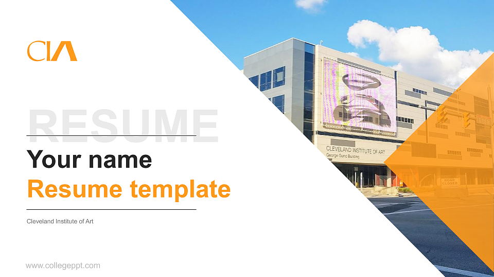 Cleveland Institute of Art Resume PPT Template_CollegePPT