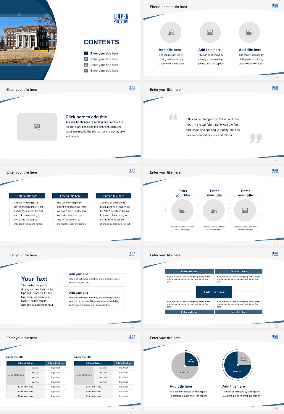Culver-Stockton College Course/Courseware Creation PPT Template_CollegePPT