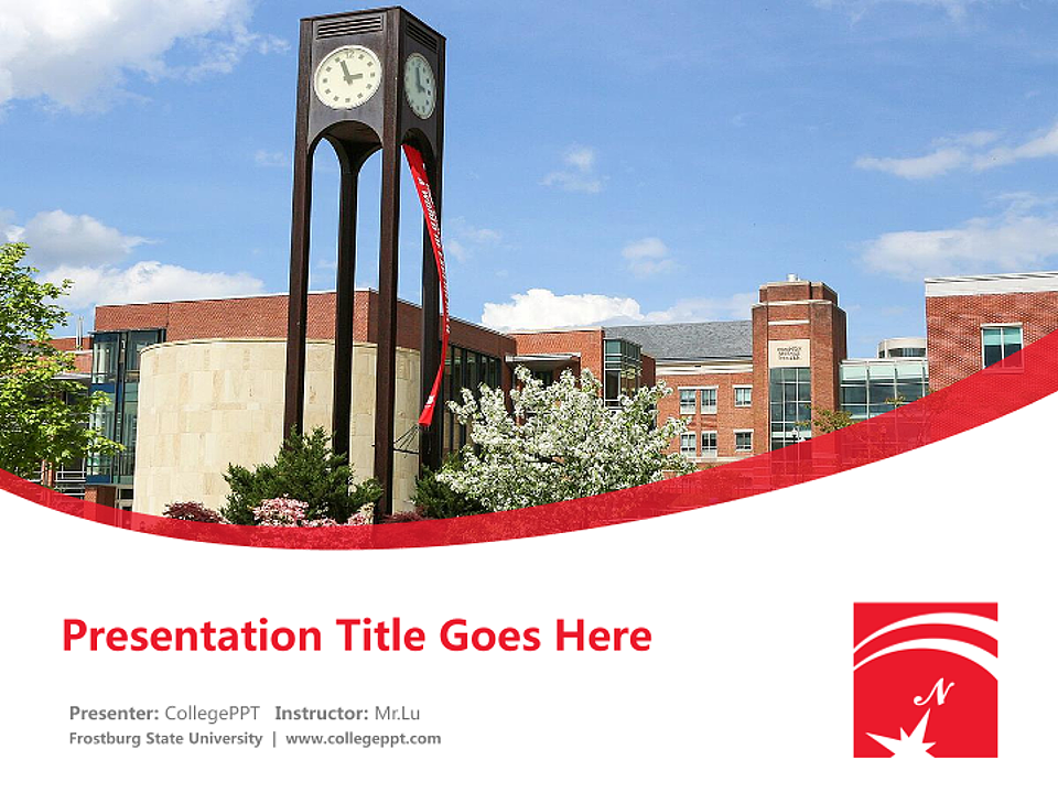 Frostburg State University Course/Courseware Creation PPT Template_CollegePPT
