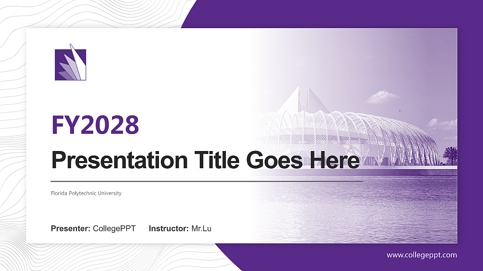Florida Polytechnic University Academic Presentation/Research Findings Report PPT Template ...