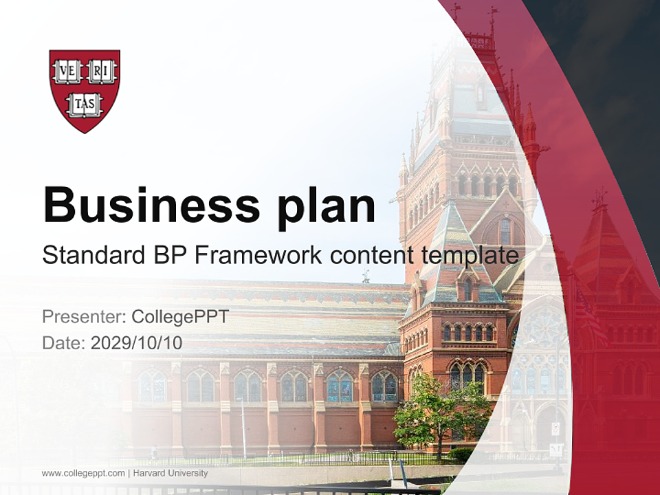 Harvard University Competition/Entrepreneurship Contest PPT Template ...