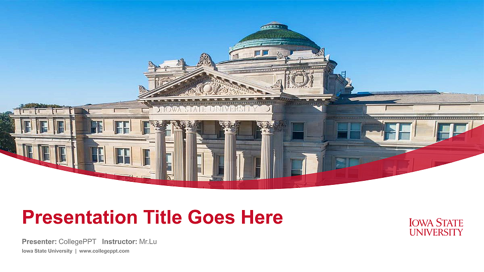 Iowa State University Course/Courseware Creation PPT Template_CollegePPT