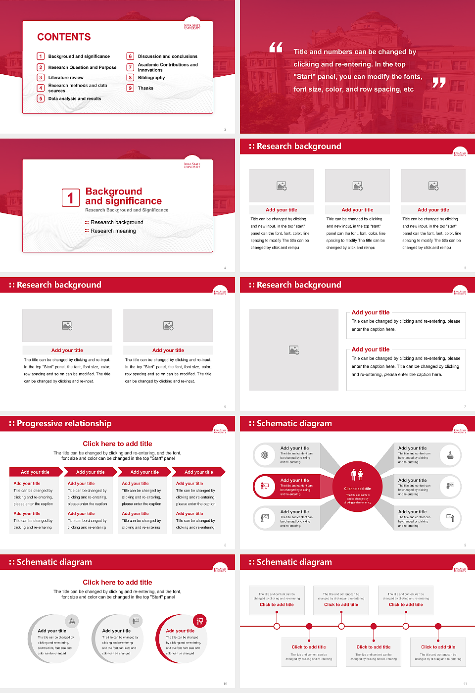 Iowa State University Graduation Thesis Defense PPT Template_CollegePPT