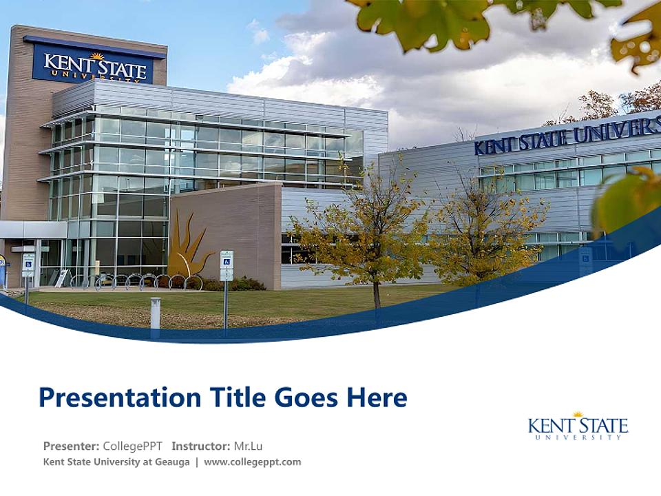 Kent State University at Geauga Course/Courseware Creation PPT Template_CollegePPT