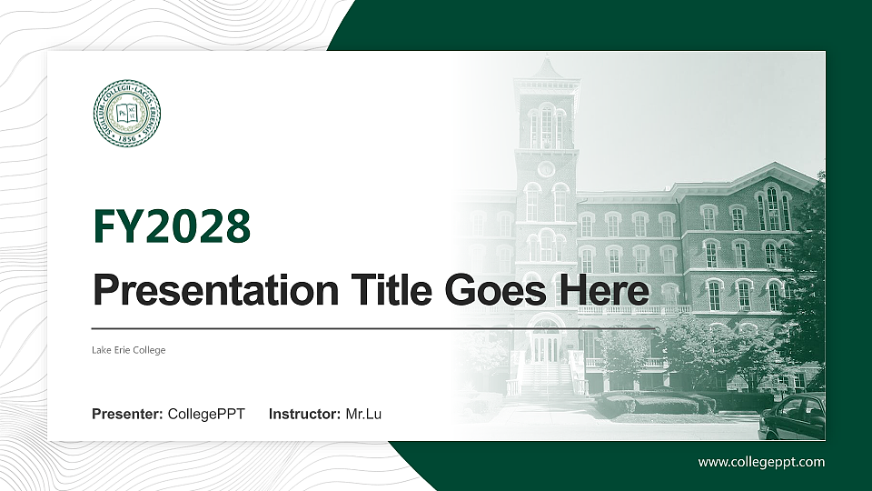 Lake Erie College Academic Presentation/Research Findings Report PPT ...