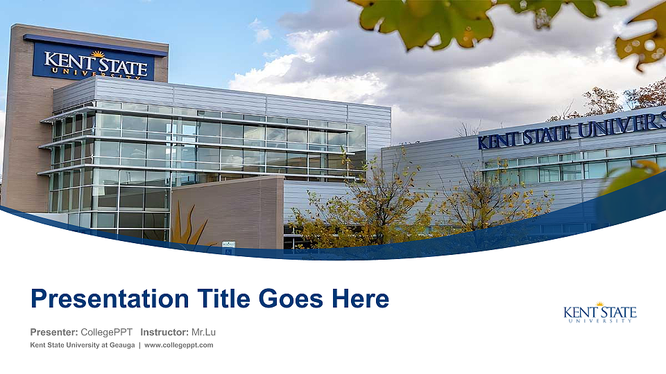 Kent State University at Geauga Course/Courseware Creation PPT Template_CollegePPT