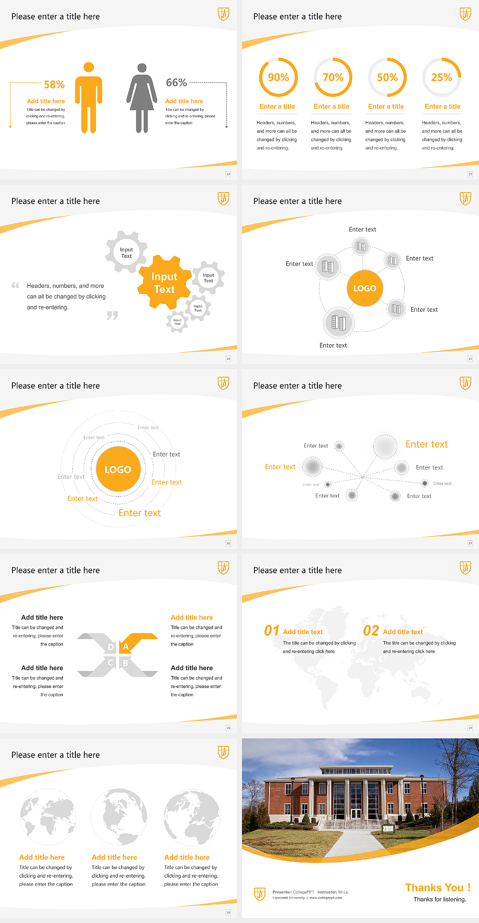 Lipscomb University Course/Courseware Creation PPT Template_CollegePPT