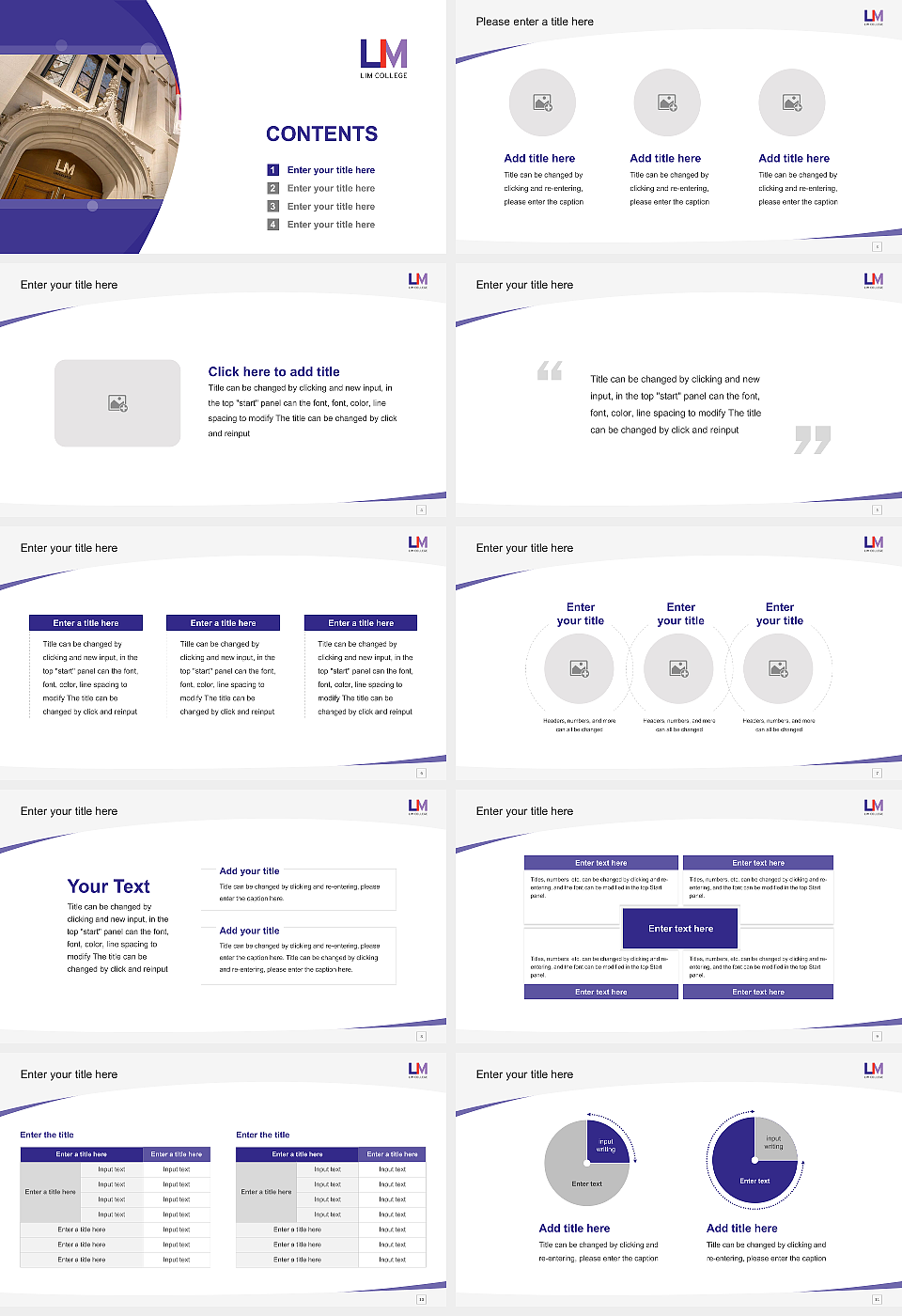 Lim College Course/Courseware Creation PPT Template_CollegePPT
