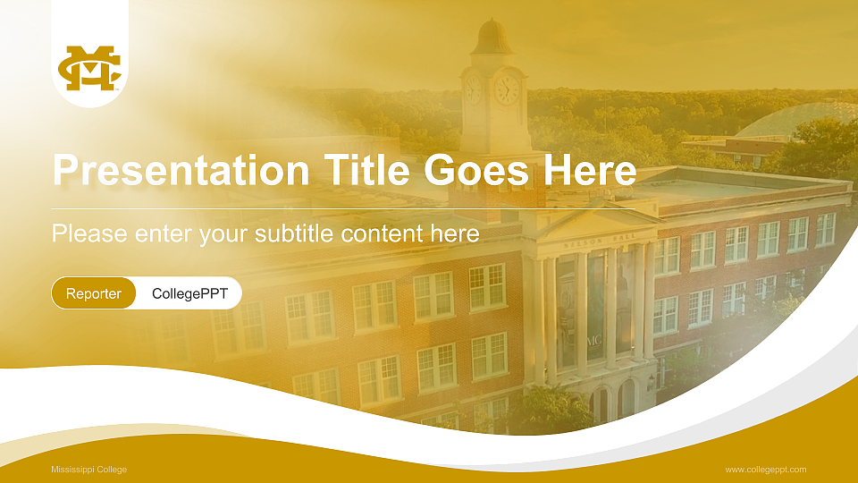 Mississippi College Lecture Sharing and Networking Event PPT Template ...