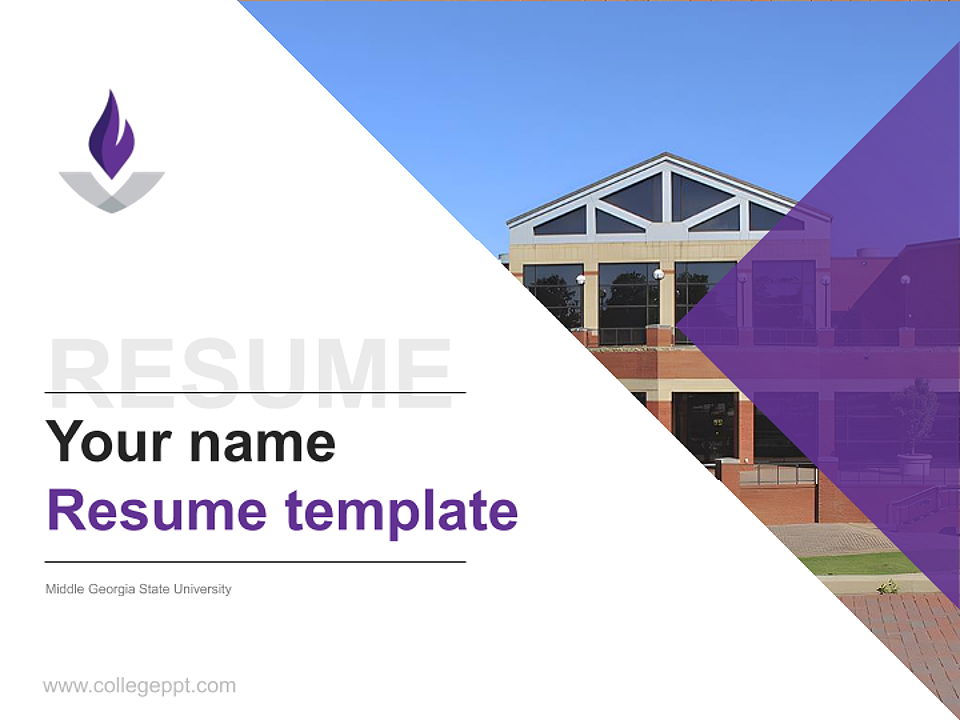 Middle Georgia State University Resume PPT Template_CollegePPT