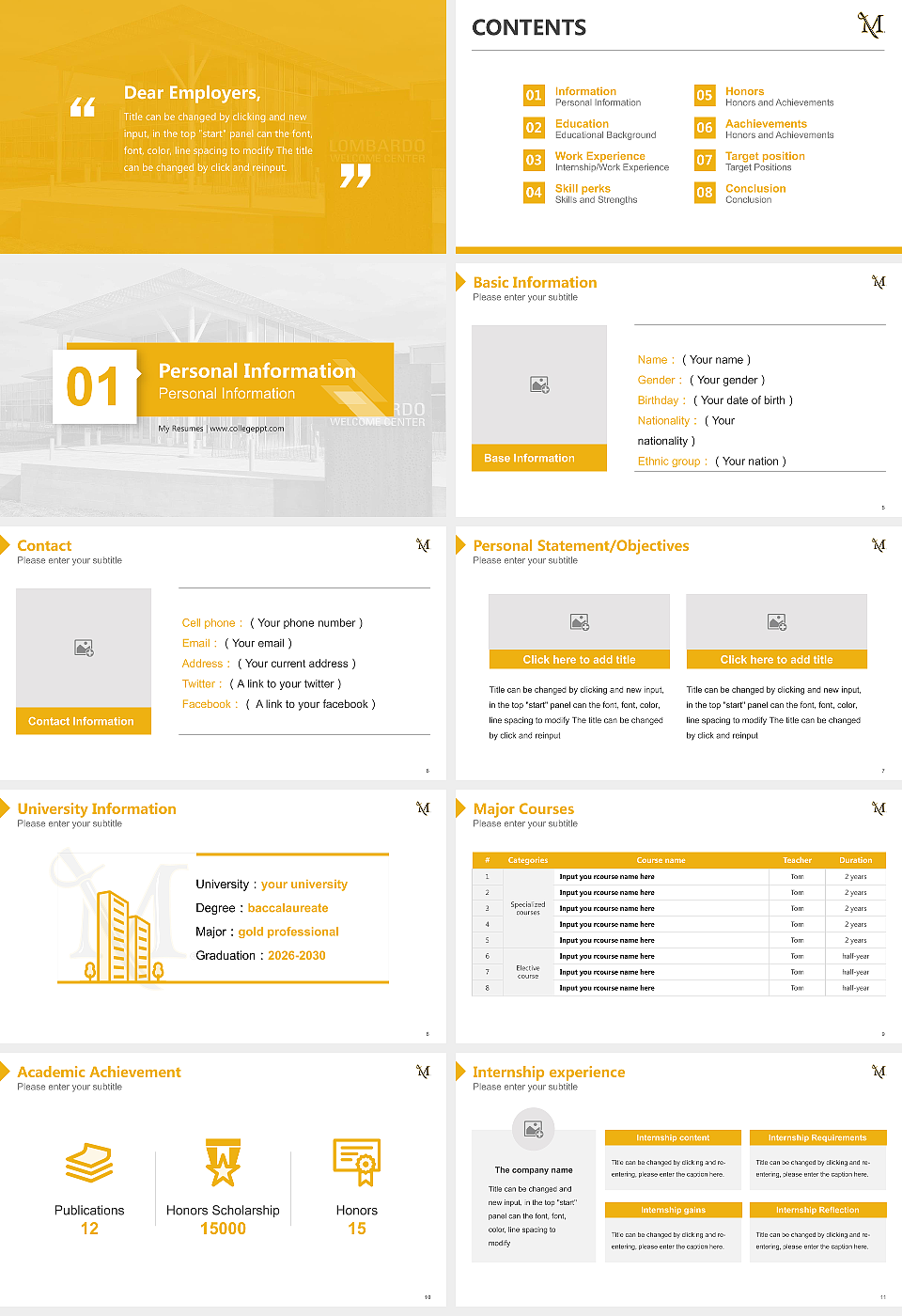 Millersville University of Pennsylvania Resume PPT Template_CollegePPT